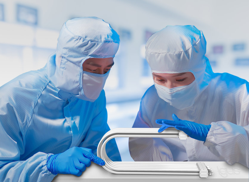 IGUS: E-SKIN FLAT 6,000万回往復後も最高のクリーンルーム清浄度を実証 | エンジニアリング日本